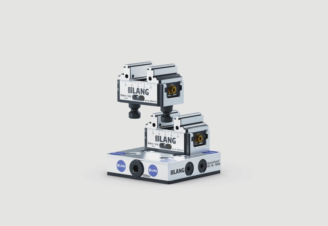 New micro vise with zero point system | LANG Technik