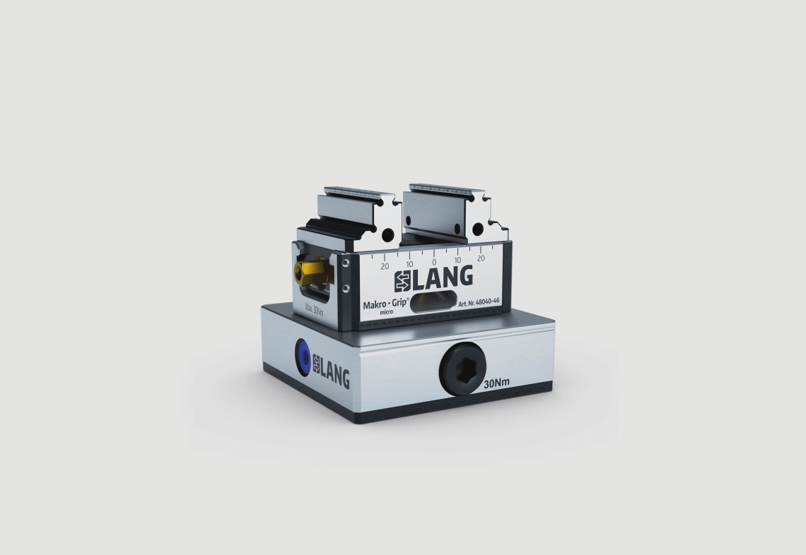 New micro vise with zero point system | LANG Technik