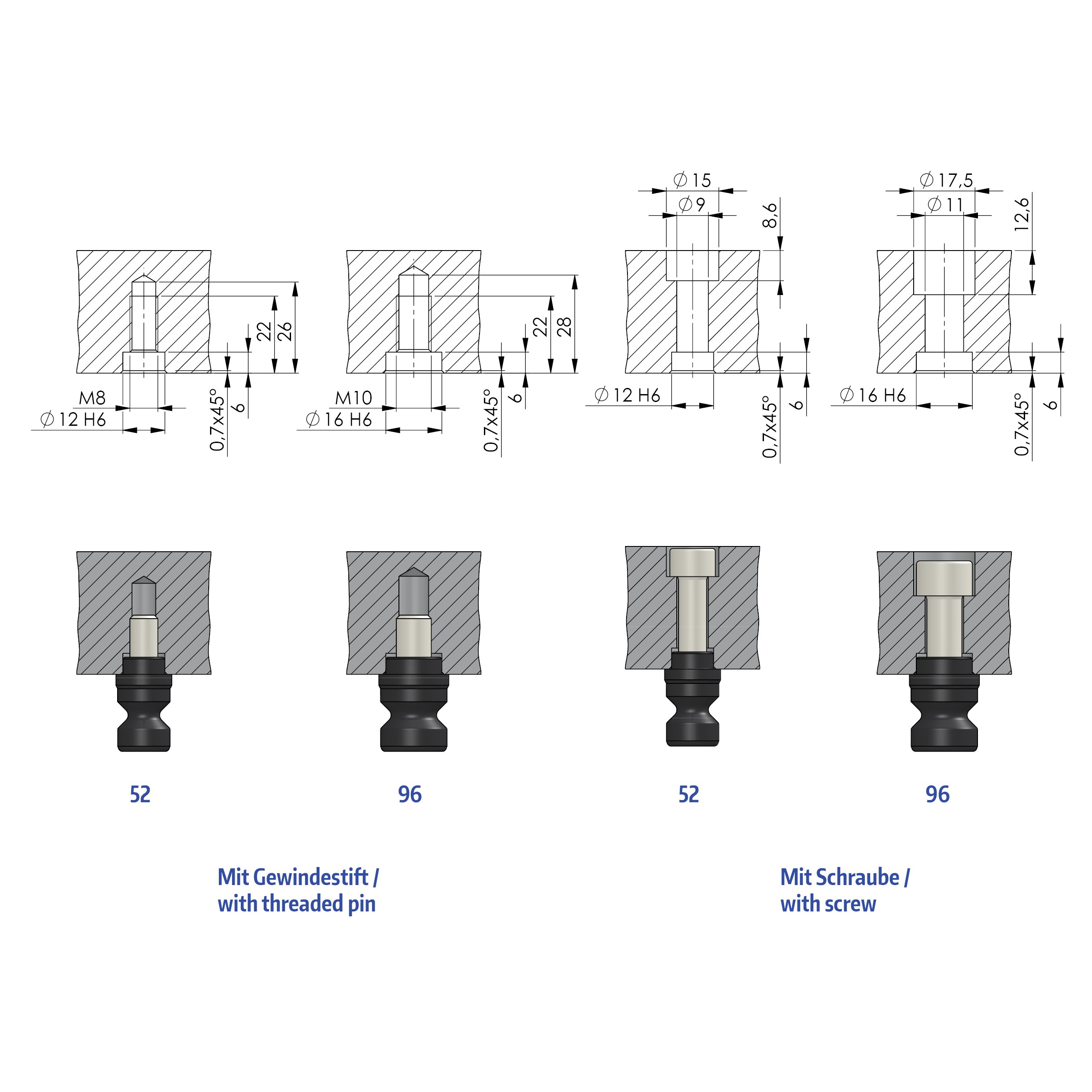 45570: Quick•Point® Clamping Studs | LANG Technik